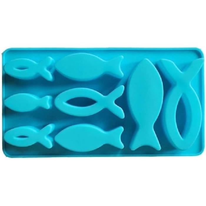 Moule En Forme Poisson À 8 Cavités Moule À Glaces En Silicone Moule À ...