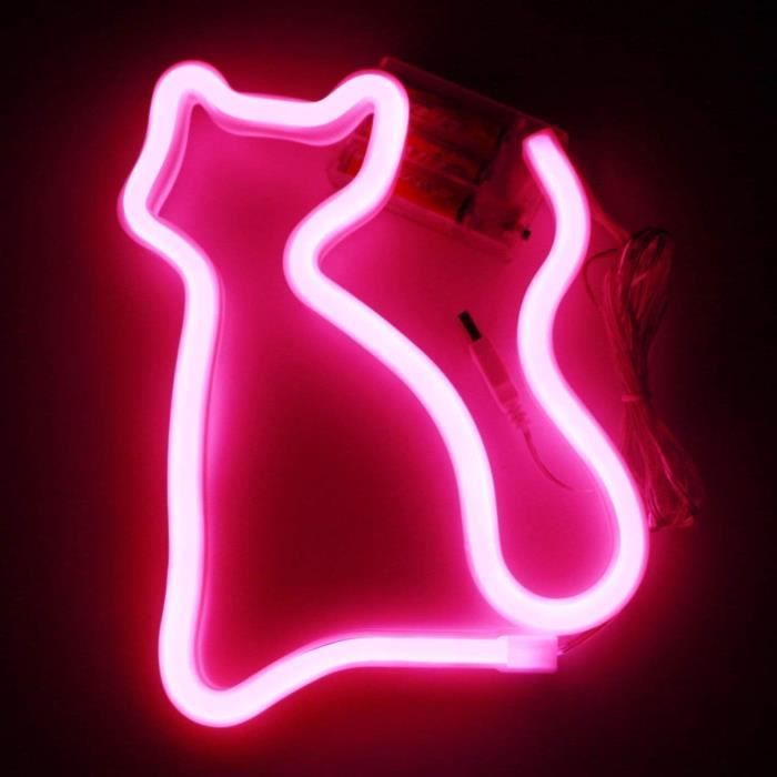 Veilleuse Neon, Chat Signes Neon Lights Mur Décoratif Night Light Pour ...