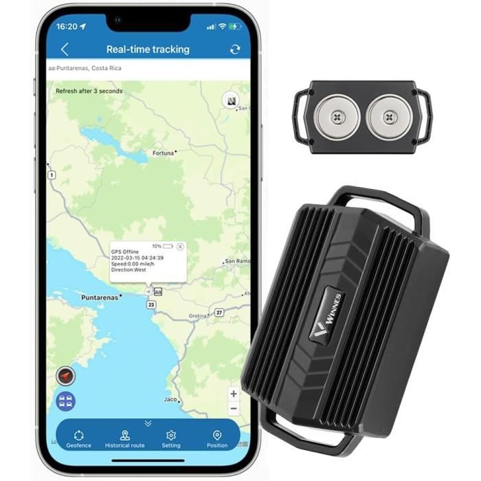 Traceur Gps Voiture Aimanté Puissant Amovible Suivi En Temps Réel ...