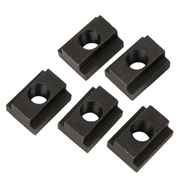 Écrous à fente en T, fente de table à vis M12 5 pièces, acier 45 ...