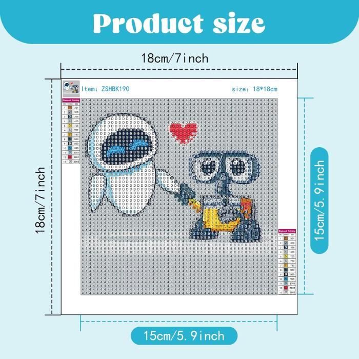 Diamond Painting Enfant Robot, 5D Diy Anime Broderie Diamant Kit ...