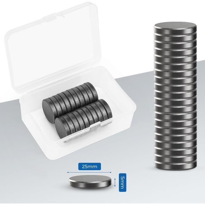 Aimants Puissants, 25×5Mm | 20 Pièces Aimant Tableau Blanc, Aimant ...
