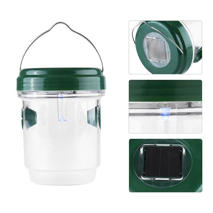 Piège nuisible,Piège à insectes LED solaire pour l'extérieur, guêpes ...