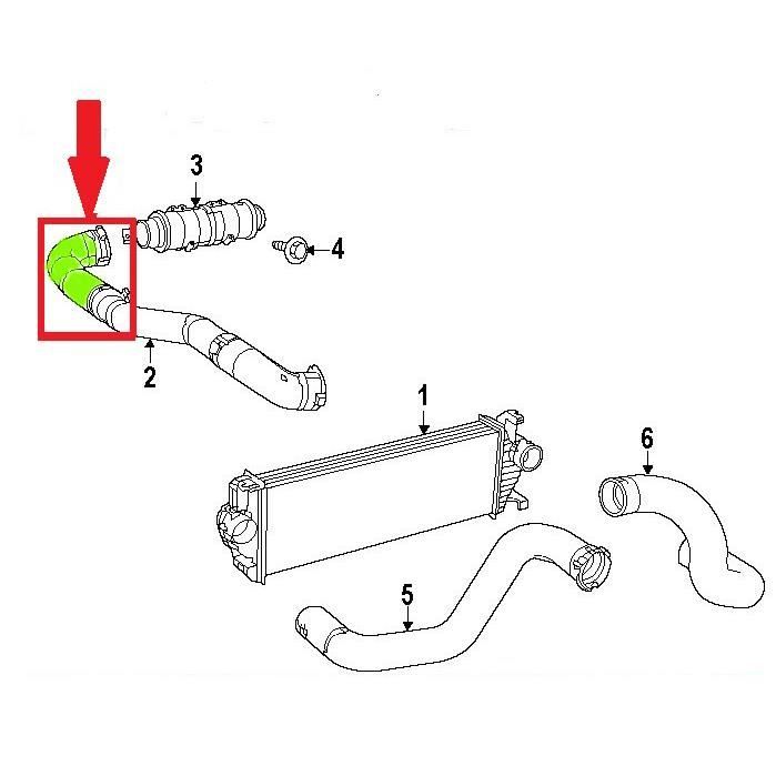 TUYAU INTERCOOLER TURBO JEEP GRAND CHEROKEE 3.0CRD 52014481AA ...
