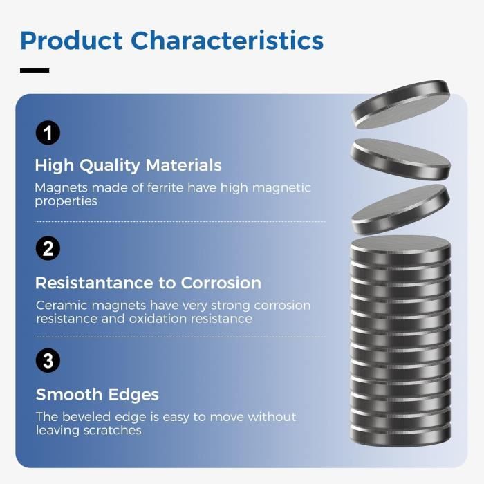 Aimants Puissants, 25×5Mm | 20 Pièces Aimant Tableau Blanc, Aimant ...