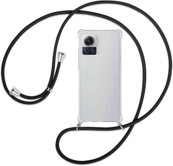 Chane de téléphone portable compatible avec Motorola Edge 30 Ultra-Noir ...