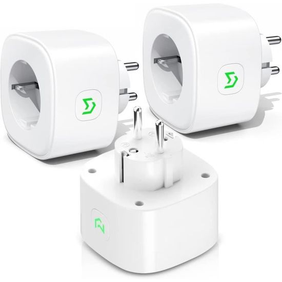 Prise Connectée WiFi (Type F), Prise Intelligente 16A Compatible avec ...