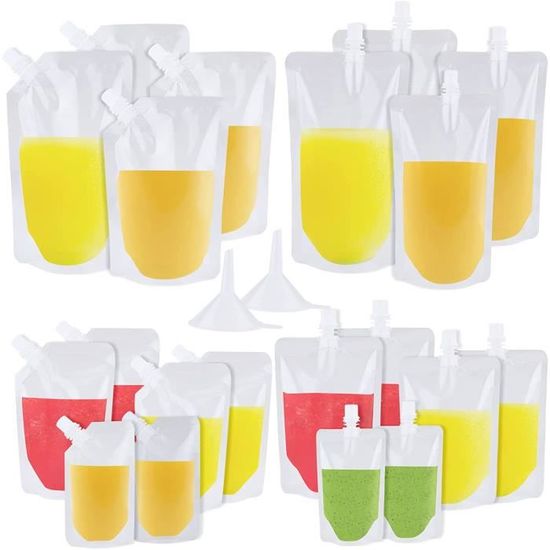 Bekecidi Lot 20 Sachets Jus Fruits Boissons Plastique Entonnoir ...