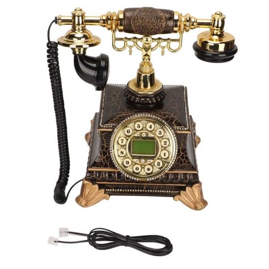 Téléphone de bureau vintage filaire mains libres avec réduction du ...