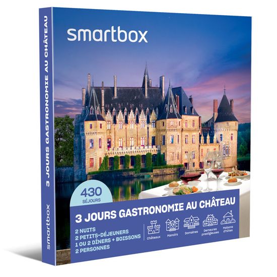 Coffret Cadeau SMARTBOX - 3 jours gastronomie, châteaux et belles demeures - 2 nuits avec petits ...
