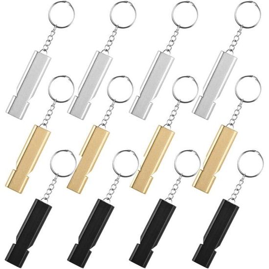 12 Pièces Sifflet De Survie, Sifflet De Survie avec Porte-clés, Sifflet ...
