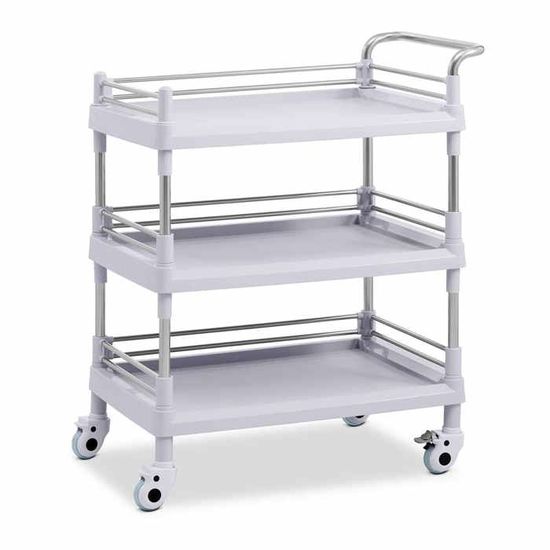 Chariot De Laboratoire Roulant Rangement 3 Tablettes Capacité 60 Kg ...