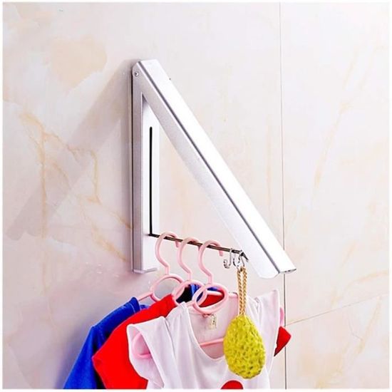 Sèche-Linge En Aluminium Fixé Au Mur Solide Double Cintre De Séchage ...