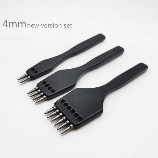 POINCON,4mm new vesion set--Outil de poinçonnage en cuir à rangée ronde ...