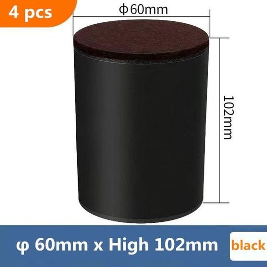 PIED DE MEUBLE,black 60x102mm--Coussinets de pieds antidérapants pour ...