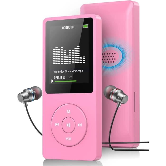 Lecteur de musique MP3 64 Go avec radio FM et enregistreur vocal ...