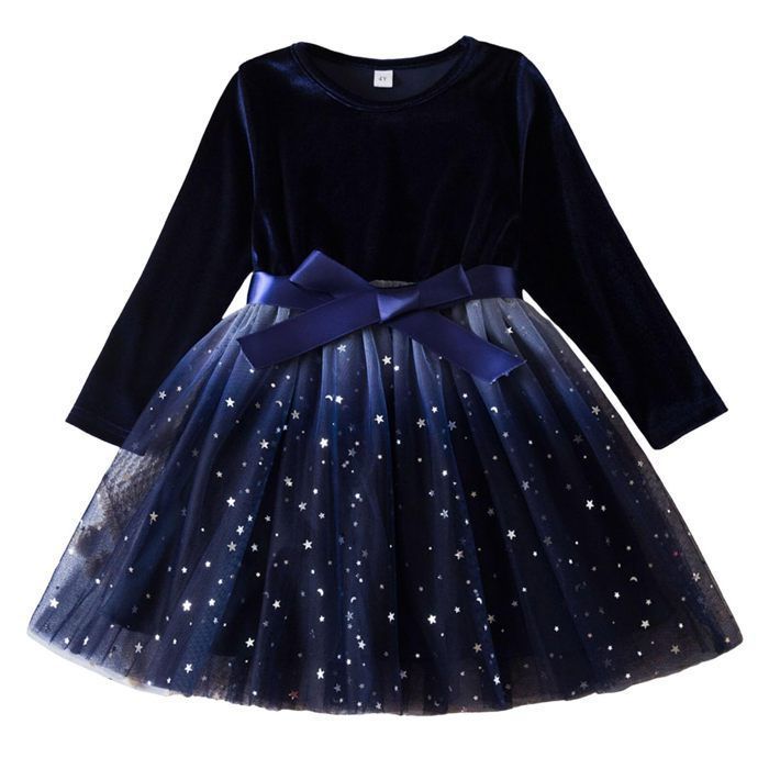Robes Enfant Fille Ceremonie 2-7 Ans Noel Hiver Robe Princesse Fille ...