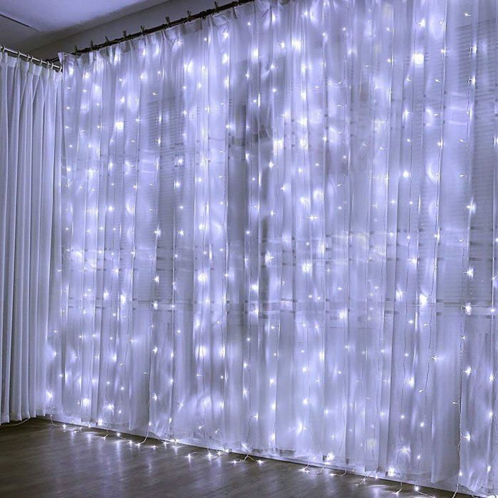Rideau lumineux ferique filet lumineux LED 3 x 3 m pour mariages ...