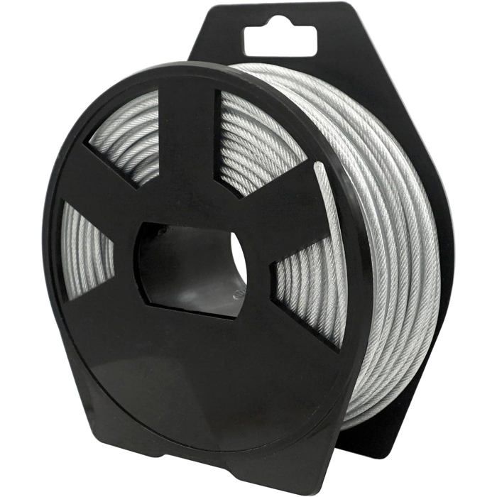 Fil pour Coupe-Bordures Ronde en Acier Robuste Fil pour Débroussailleuse avec Bobine Enroulable ...