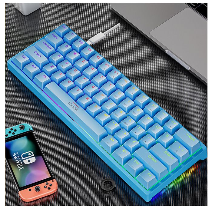 K620 Mini clavier mécanique de jeu 61 touches rvb Hotswap type-c ...