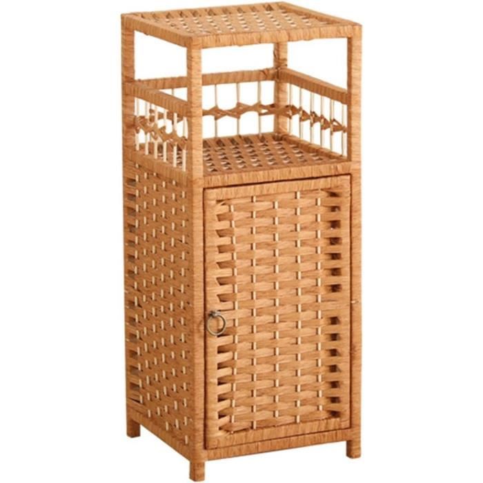 Tables de Chevet, Table de Chevet, Table d'appoint Haute en rotin avec ...