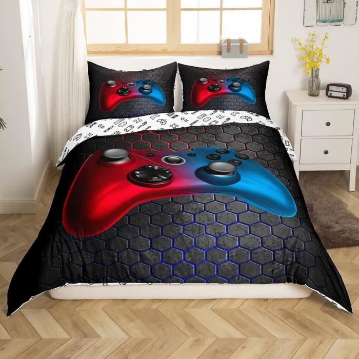 Housse De Couette Gaming 140X200 Pour Garçons,Ensemble De Literie Gamer ...