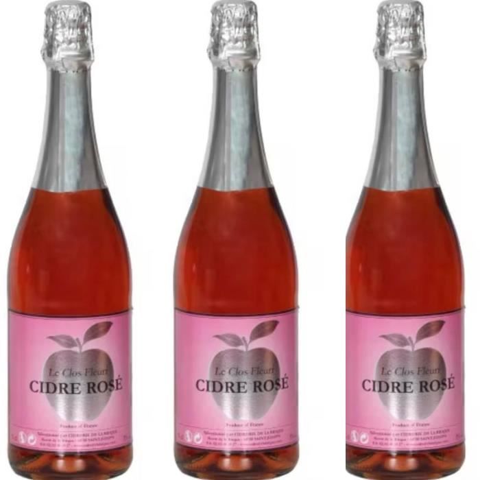 3 bouteilles Cidre Rose - La cave Cdiscount
