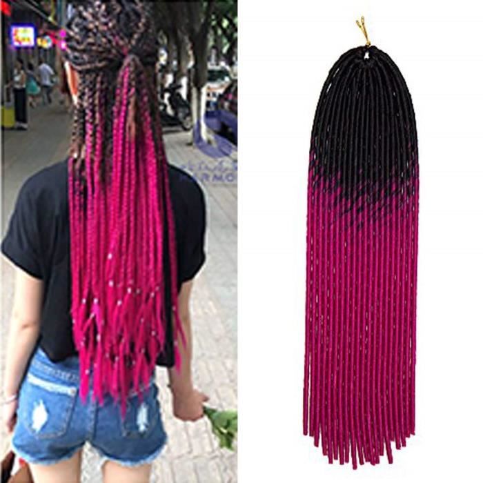 20"-50CM Faux Locs Crochet Braids Cheveux pour Tresse Africaine Cheveux ...