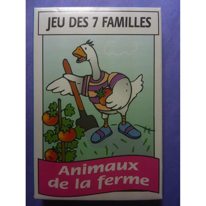 Jeu de 7 familles "Animaux de la ferme" (42 cartes) A1230 - Cdiscount ...