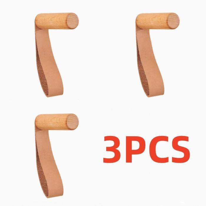 Patère - Non spécifié - 3 Pièces - Cuir PU - Bois Massif - Style ...