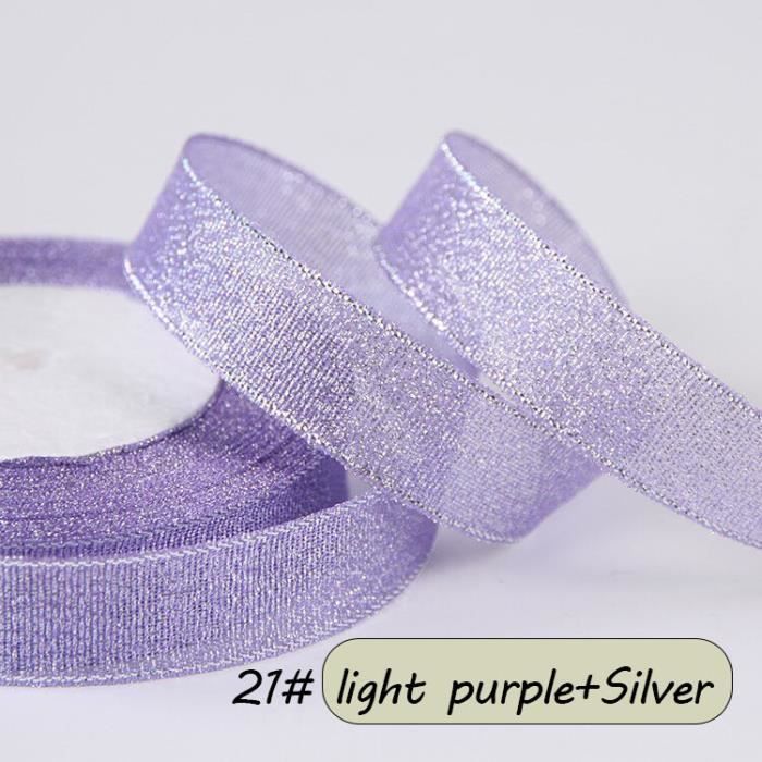 Bobine de ruban,Ruban en Satin doré coloré, 25 yards, nœud cadeau ...