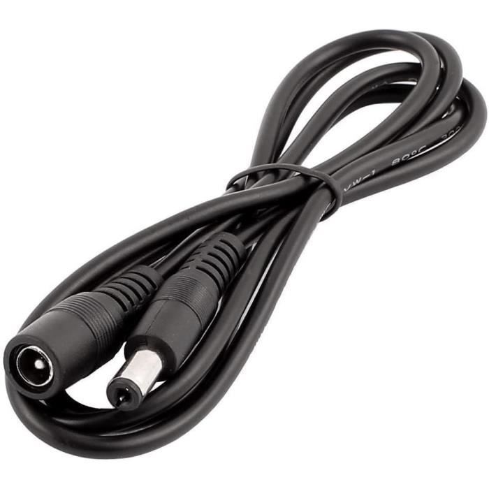 5M Dc 12V Câble D'Extension Prise Dc 5,5Mm X 2,1Mm Dc 0-36V Cordon D ...
