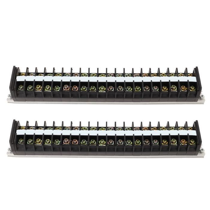 EJ.life barrette de bornier 2 pièces bornier à vis double rangées 660V ...