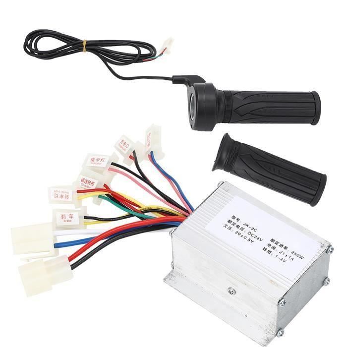 BD10339-JK-3C 250W 24V contrôleur de brosse de vélo électrique poignée d'accélérateur de pouce ...