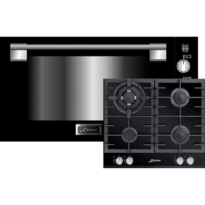 Kaiser EG 9371 Four à gaz encastrable 90cm + KCG 6380 Plaque de cuisson ...