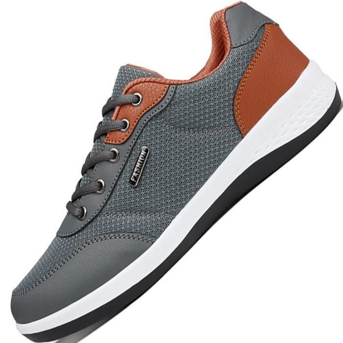 Basket Homme Leather - Multisport Gris - Cdiscount Chaussures