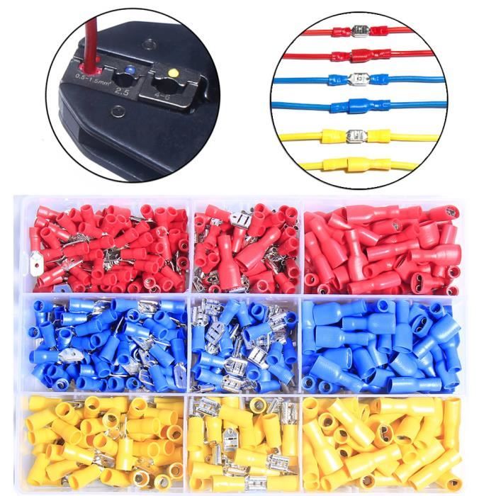 560PCS Cosses à sertir,boîte bornes de fil électrique Kit de connecteurs à sertir - Cdiscount ...