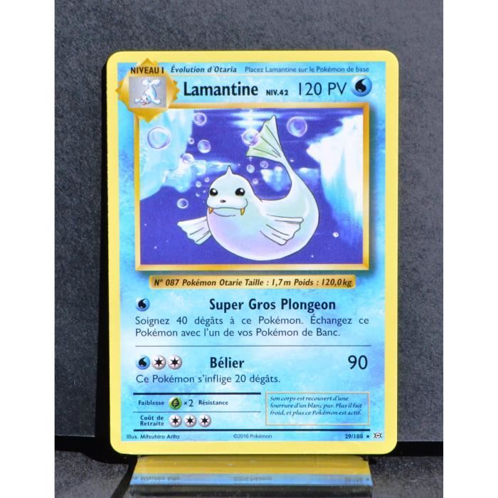 Carte Pokémon 29-108 Lamantine Niv.42 120 PV XY - Évolutions NEUF FR ...