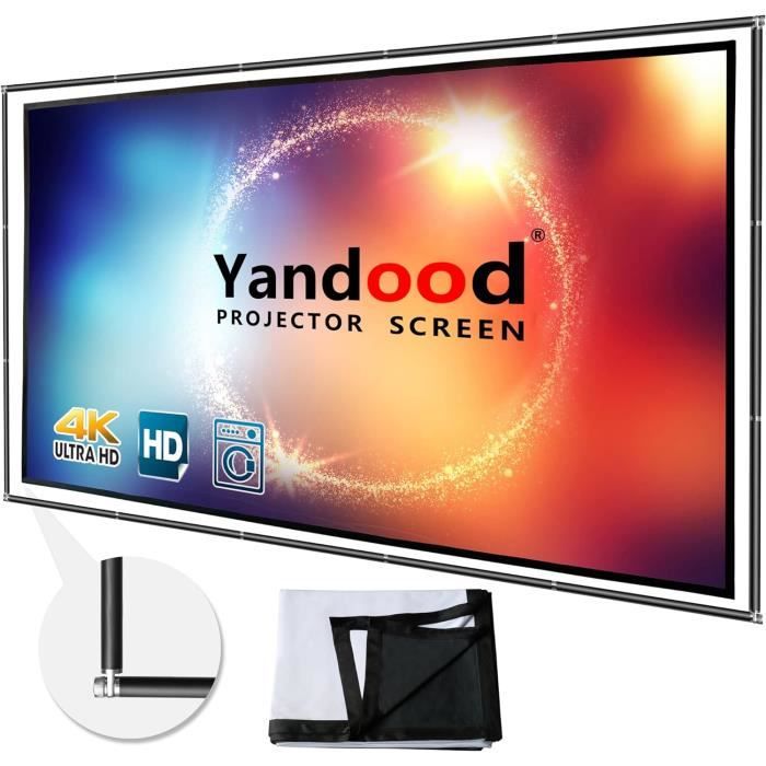 Écran De Projecteur Pliable De 100 Pouces Avec Cadre À Barres 16: 9 Hd ...
