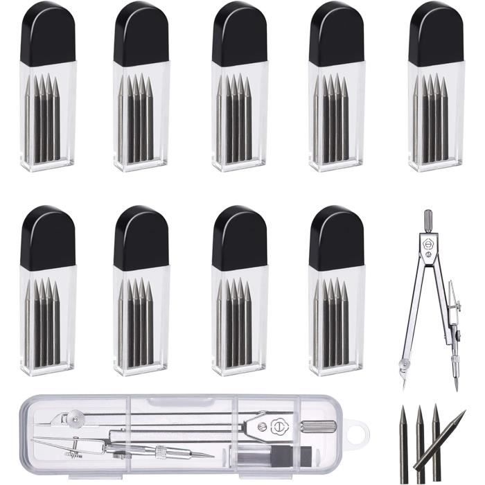 Mine de Compas, Recharge pour Compas, Recharges de Mine pour Compas, 92 Pièce Compas en Métal ...