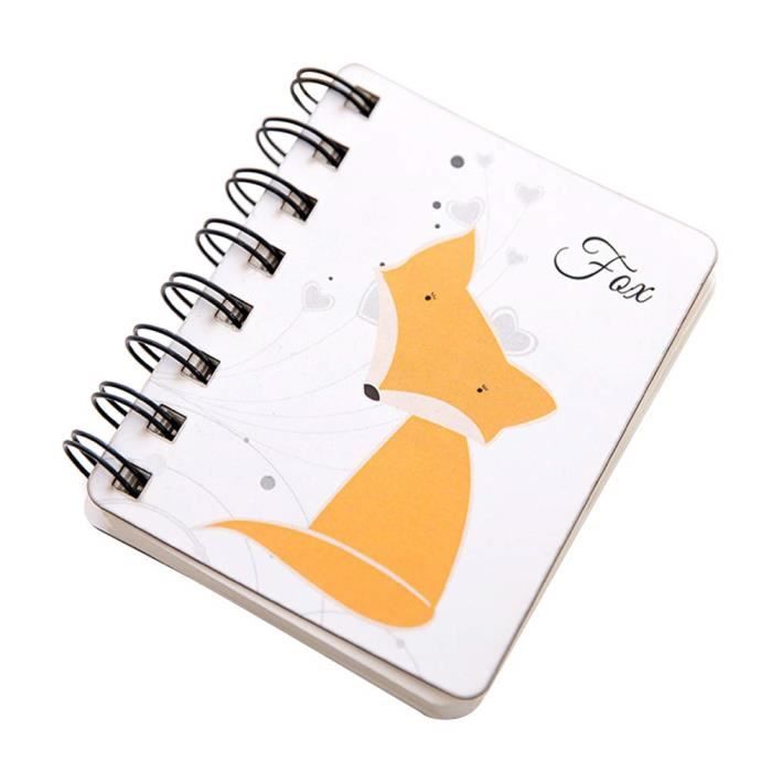 1 pcs Cahier de renversement de dessin animé Renard mignon Créative Portable Notebook étudiant ...
