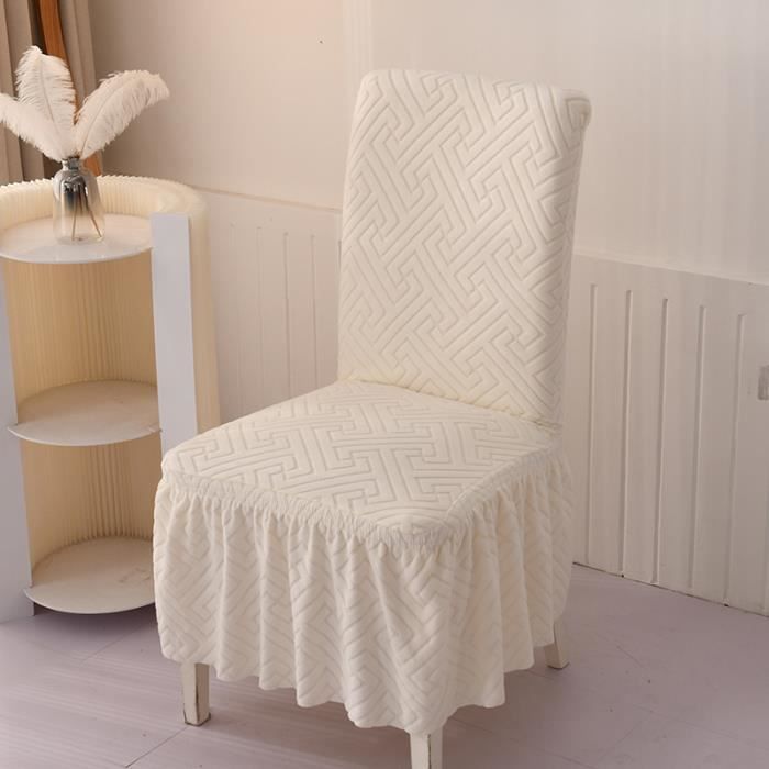 Housse de chaise, 2 pièces jacquard jupe de chaise hôtel banquet salle ...