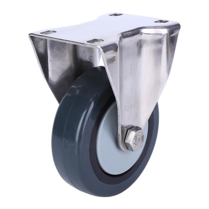 YOSOO Roue de 4 inch Caster Wheels, Fixed Metal Top Plate Heavy Duty ...