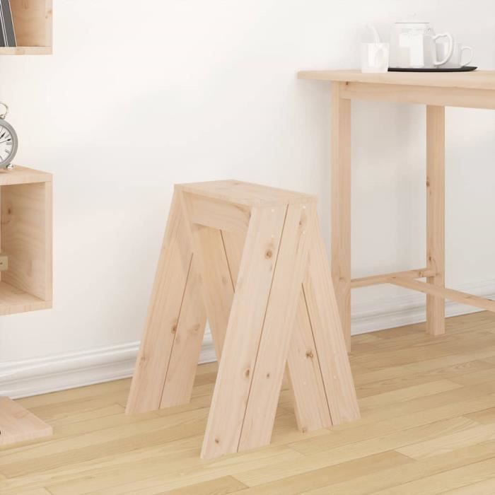YAJ - Tabourets 2 pcs 40x40x60 cm Bois massif de pin - DX2268 ...