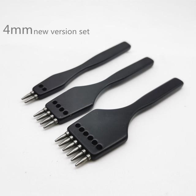 POINCON,4mm new vesion set--Outil de poinçonnage en cuir à rangée ronde ...