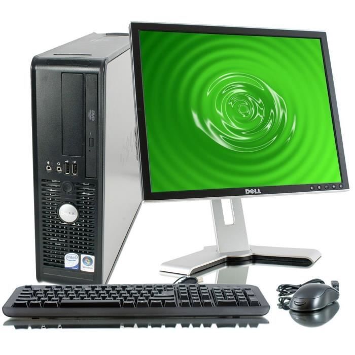 Ordinateur de Bureau complet core2duo 80 Go HDD 2 Go Ram Win10 écran 17 ...