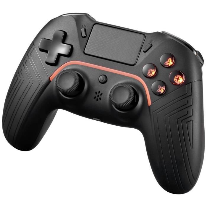 Manette de jeu - DELTACO GAMING - PS4 - Sans fil - Noir - 2 touches ...