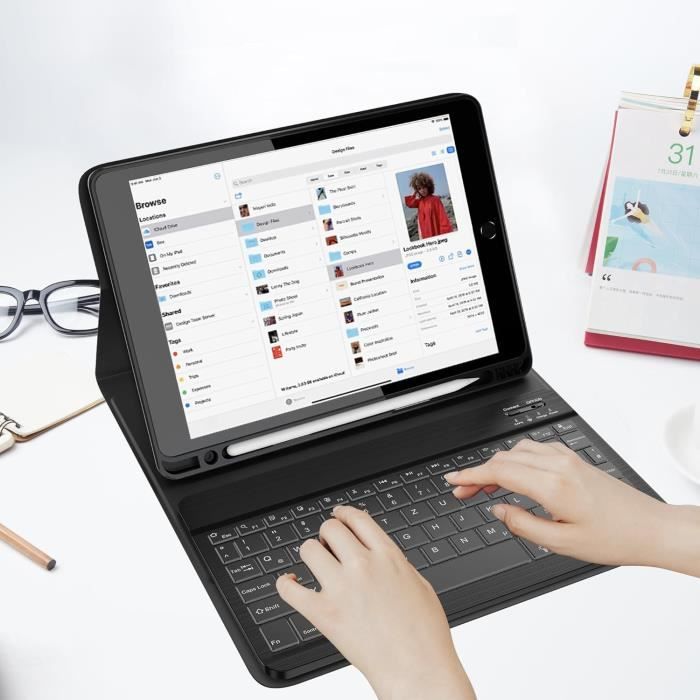 Étui Clavier Pour Ipad 10 2 9e 8e 7e Génération 2021 2020 2019