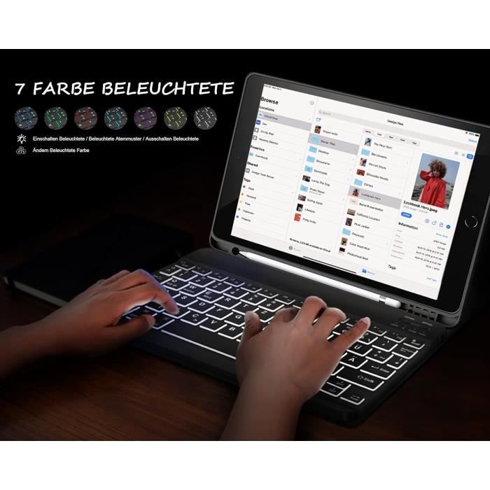 Étui Clavier Pour Ipad 10 2 9e 8e 7e Génération 2021 2020 2019