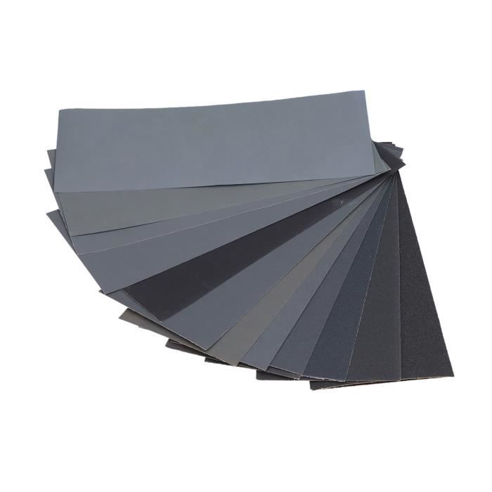 Papier abrasif Papier abrasif sec humide 120 à 3000 Grain Kit étanche ...